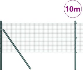 Zemní upevnění svařované drátěné ploty 10 x 0,4 m Zelená 3351677
