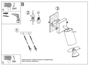 Nástěnné svítidlo ve stříbrné barvě Sollux Etna
