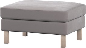 Potah na podnožku IKEA Karlstad barva šedá látka lesklé, sametová