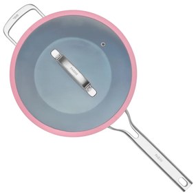 Wok pánev s poklicí/s keramickým povrchem ø 28 cm Meda 3.0 – FABINI