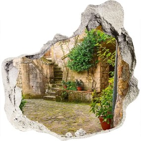 Wallmuralia Fototapeta díra na zeď Romantická ulička 75x75 cm
