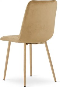 Béžová sametová židle LAVA CAMEL BEIGE