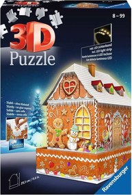 Puzzle ravensburger 3d 112371 perníková chaloupka (noční edice) 216 dílků