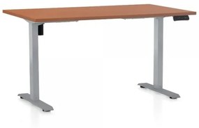 Výškově nastavitelný stůl OfficeTech B, 120 x 80 cm, šedá podnož