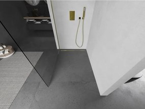 Mexen Kioto sprchová stěna Walk-in 120 x 200 cm, transparentní 8 mm, zlatá - 800-120-101-50-00