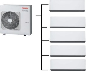 Klimatizace Toshiba Shorai Curve white 1+5 ( 2,5kW + 2,5kW + 2,5kW + 2,5kW + 2,5kW ) Multi-split R32