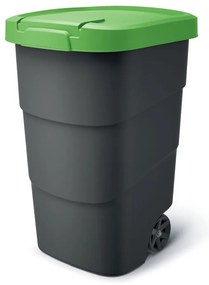 Zahradní nádoba s odolnými kolečky 90 l, zelená / antracit