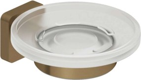 Kludi Vela S - Mýdlenka s držákem, sklo/kartáčovaný bronz 25985N1