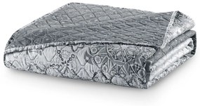 Oboustranný přehoz z mikrovlákna DecoKing Brigha bílo-šedý