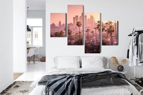 Vícedílný obraz Centrum Los Angeles Při Západu Slunce Nedostatek Nedostatek Plátno Canvas 120x75