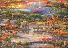 SCHMIDT Puzzle Ráj pod Kilimandžárem / 500 dílků / 48,1 x 34,1 cm