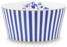 Pip Studio Royal stripes miska ∅12cm, bílo-modrá (miska z tenkostěnného porcelánu)