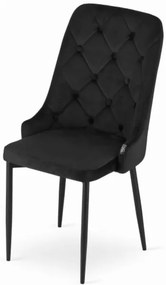 Sametová židle Dublin černá