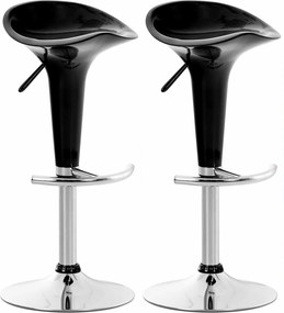 Sada 2 barových židlí Saddle – černá