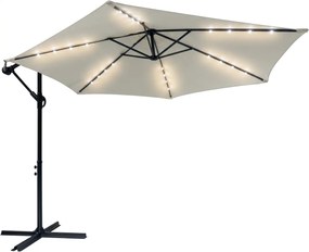 Avenberg Velký polohovatelný slunečník Sunny LED 300, béžová