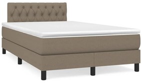 Box spring postel s matrací a LED taupe 120x190 cm textil