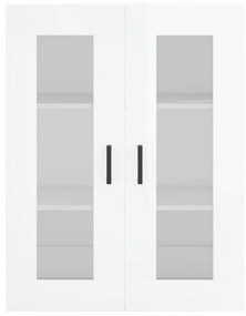 Skříň highboard lesklá bílá 69,5 x 34 x 180 cm kompozitní dřevo,  3198275