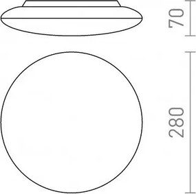 RED R13642 SASSARI stropní bílá polykarbonát/plast 230V LED 24W IP65 3000K - RED - DESIGN RENDL