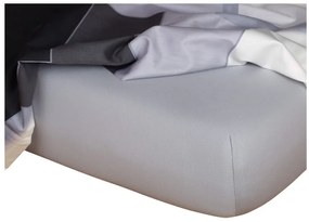 DADKA Jersey prostěradlo světle šedé Rozměr 60x120x10 dětské