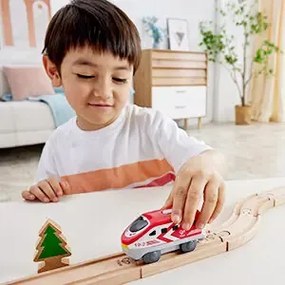 Hape Lokomotiva Intercity na baterie červená / od 3 let