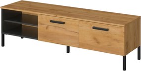 TV stolek 2k/155 dub craft zlatý / antracit Santes
