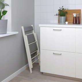 IKEA FROSVI Skládací židle bílá/Knisa světle šedá