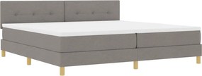 Postel s boxspringem s polštářem Taupe 200 x 200 cm textil 3338948