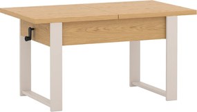 Rozkládací polohovací konferenční stolek HOGO 3v1 | 120-157x62,5-74,5x67 cm | síla horní desky 32 mm | dub bookmatch/nohy kašmír