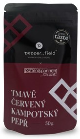 Pepperfield Kampotský pepř tmavě červený, 50g DOY-DARK-50