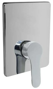 Mereo Zuna sprchová podomítková baterie bez přepínače MBox hranatý kryt mosaz chrom CB60105ZC