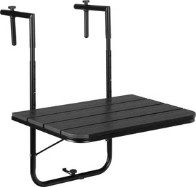 Závěsný balkónový stůl Aretto 60 cm černý