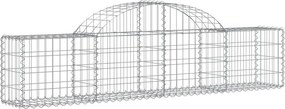 Klenuté gabionové koše 2 ks 200x30x40/60 cm pozinkované železo 3146047