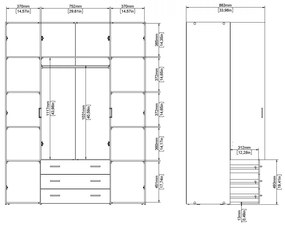Tvilum Skříň Sid 4d3s sonoma