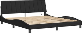 Rám postele s LED osvětlením bez matrace Hanko černý 180 x 200 cm samet 3213795