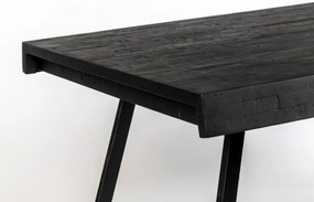 White Label Černý dřevěný jídelní stůl WLL SURI 180 x 90 cm
