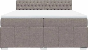 Box spring postel s matrací taupe 200x200 cm textil 3287186