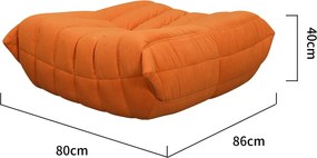 Taburet Nua 86 cm samet oranžový