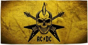 Sablio Ručník ACDC Lebka - 70x140 cm