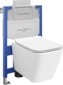 Mexen Fenix XS-U, podomítkový modul a závěsné WC Cube s pomalu padajícím sedátkem, bílá, 68530924000