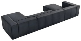Tmavě modrá kožená rohová pohovka (do "U") Madame – Windsor &amp; Co Sofas