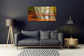 Obraz na skle Les Příroda 140x70 cm