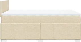 Box spring postel s matrací krémová 120x190 cm textil 3289305