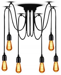 Toolight - Stropní lampa Spider 6xE27, černá, OSW-00017