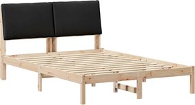 Rám postele Hnědo-černá 150 x 200 cm Masivní borovicové dřevo 3394375