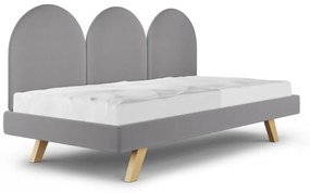 MINKO Čalouněná jednolůžková postel PANELS do dětského pokoje Zvolte barvu: Modrá, Zvolte rozměr: 90x200 cm