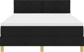 Postel s boxspringem s polštářem Černá 160 x 200 cm textil 3339009