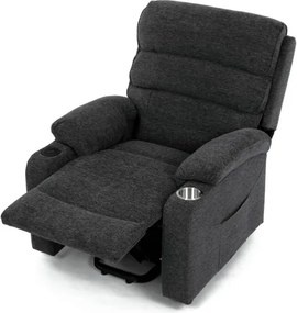 Polohovací křeslo šedé, elektrické TV-S8348 GREY2