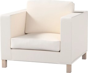 Potah na křesko IKEA Karlanda, krátký barva béžová látka pletený vzor