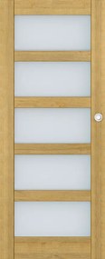 posuvné interiérové dveře do pouzdra BRAGA model 6 Průchozí rozměr: 70 x 197 cm, Orientace dveří: Levé dveře, Dekor: Ořech columbia