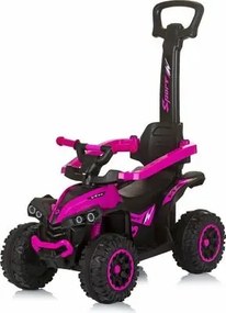 CHIPOLINO Odrážedlo se stříškou a vodící tyčí ATV Pink